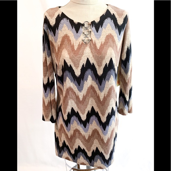 Tacera | Tops | Tacera Tunic Chevron Design Nwt | Poshmark